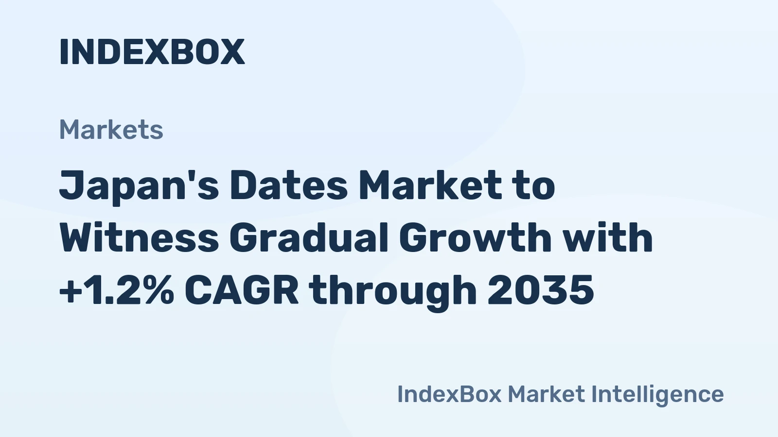 Japan's Dates Market to Witness Gradual Growth with +1.2% CAGR through 2035