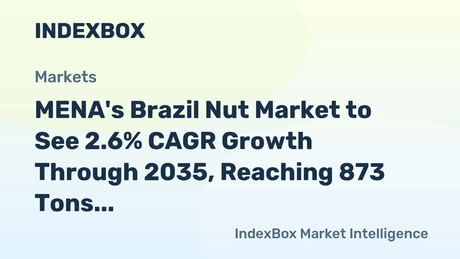 MENA's Brazil Nut Market to See 2.6% CAGR Growth Through 2035, Reaching 873 Tons