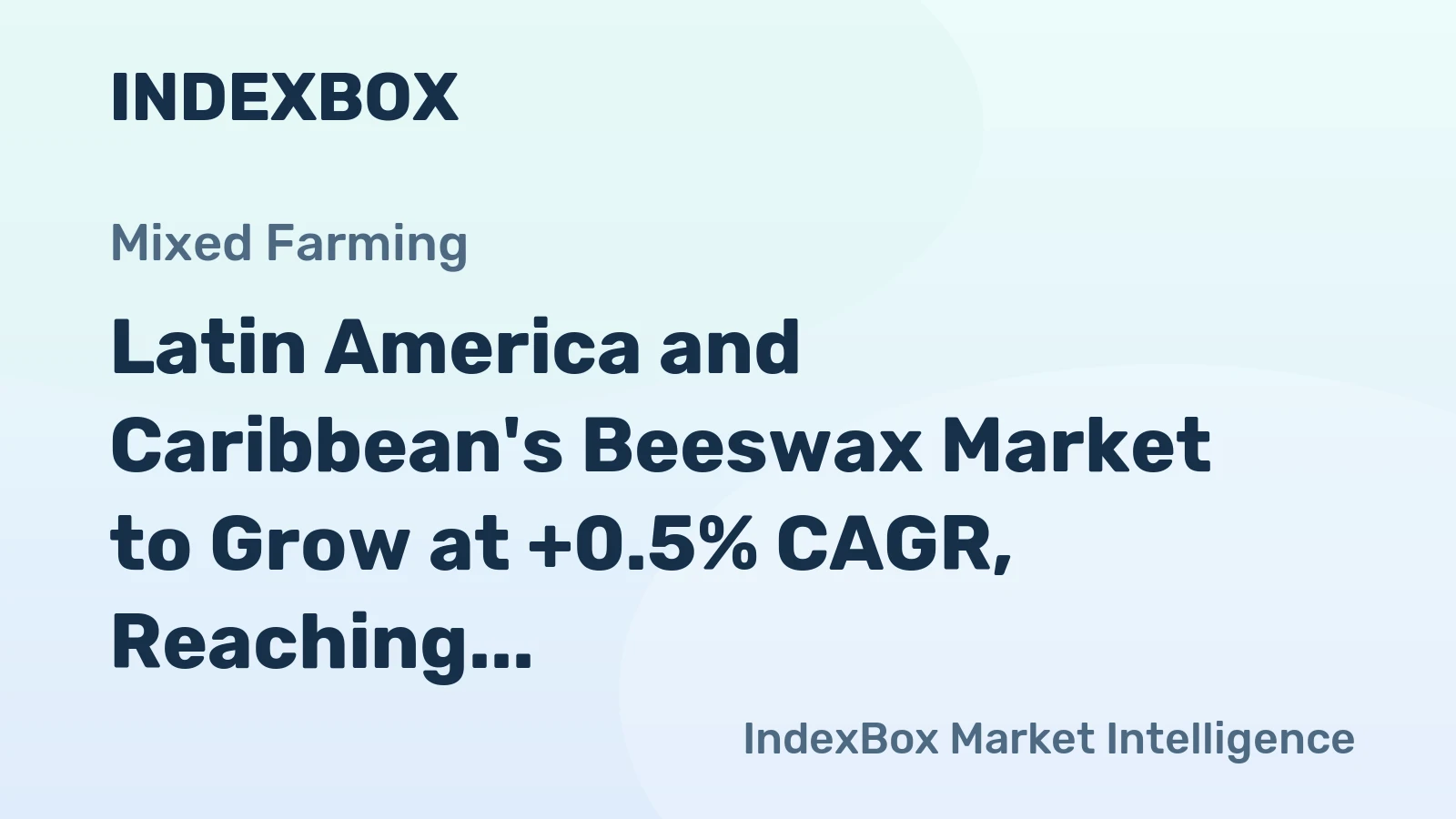 Latin America and Caribbean's Beeswax Market to Grow at +0.5% CAGR, Reaching 14K Tons by 2035