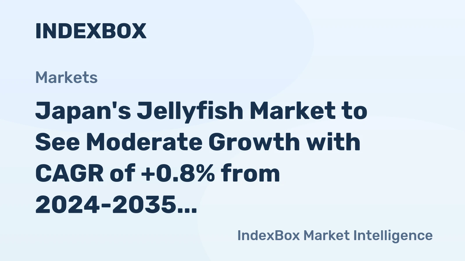 Japan's Jellyfish Market to See Moderate Growth with CAGR of +0.8% from 2024-2035