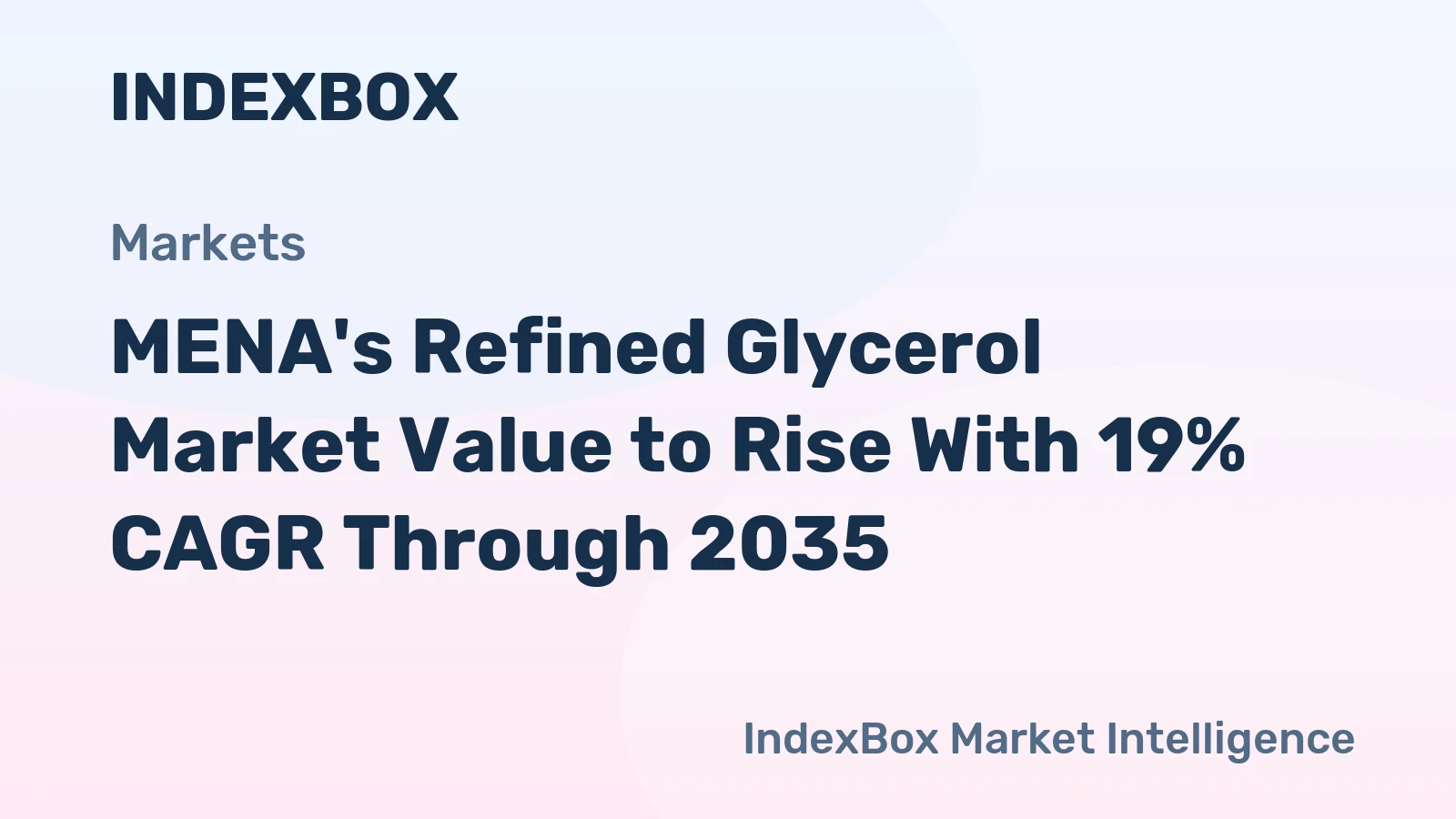 MENA's Refined Glycerol Market Value to Rise With 19% CAGR Through 2035