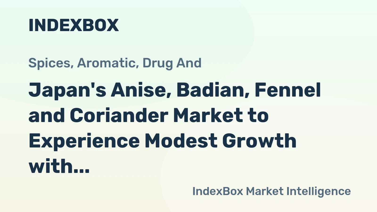 Japan's Anise, Badian, Fennel and Coriander Market to Experience Modest Growth with +0.1% CAGR by 2035