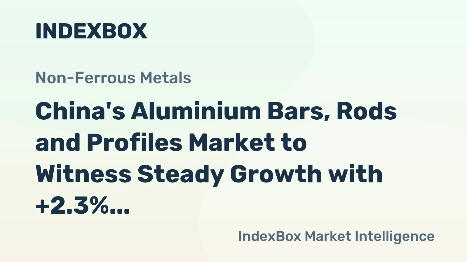 China's Aluminium Bars, Rods and Profiles Market to Witness Steady Growth with +2.3% CAGR by 2035