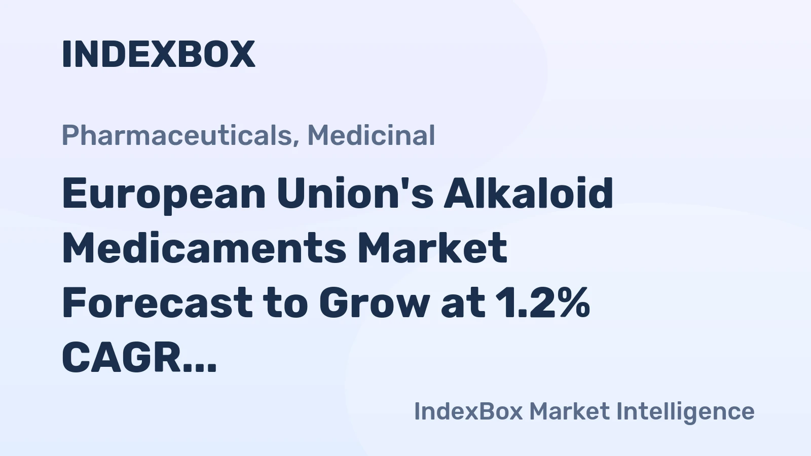 European Union's Alkaloid Medicaments Market Forecast to Grow at 1.2% CAGR Through 2035