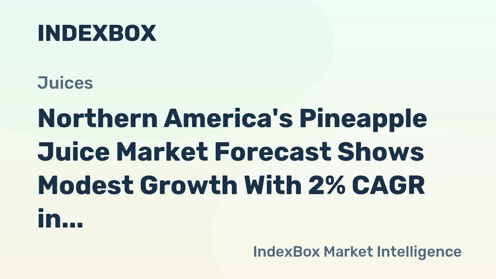 Northern America's Pineapple Juice Market Forecast Shows Modest Growth With 2% CAGR in Value