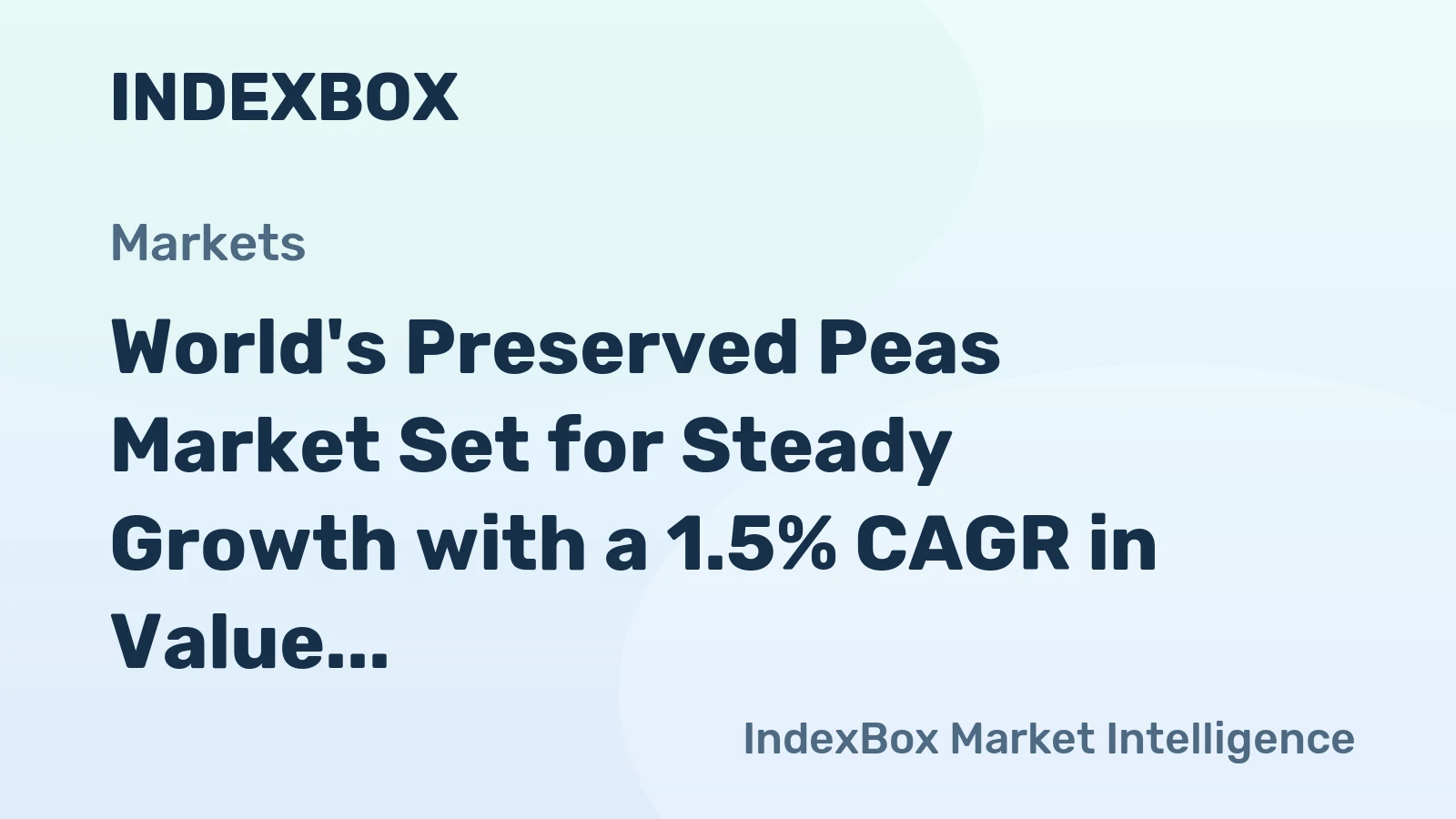 World's Preserved Peas Market Set for Steady Growth with a 1.5% CAGR in Value Through 2035