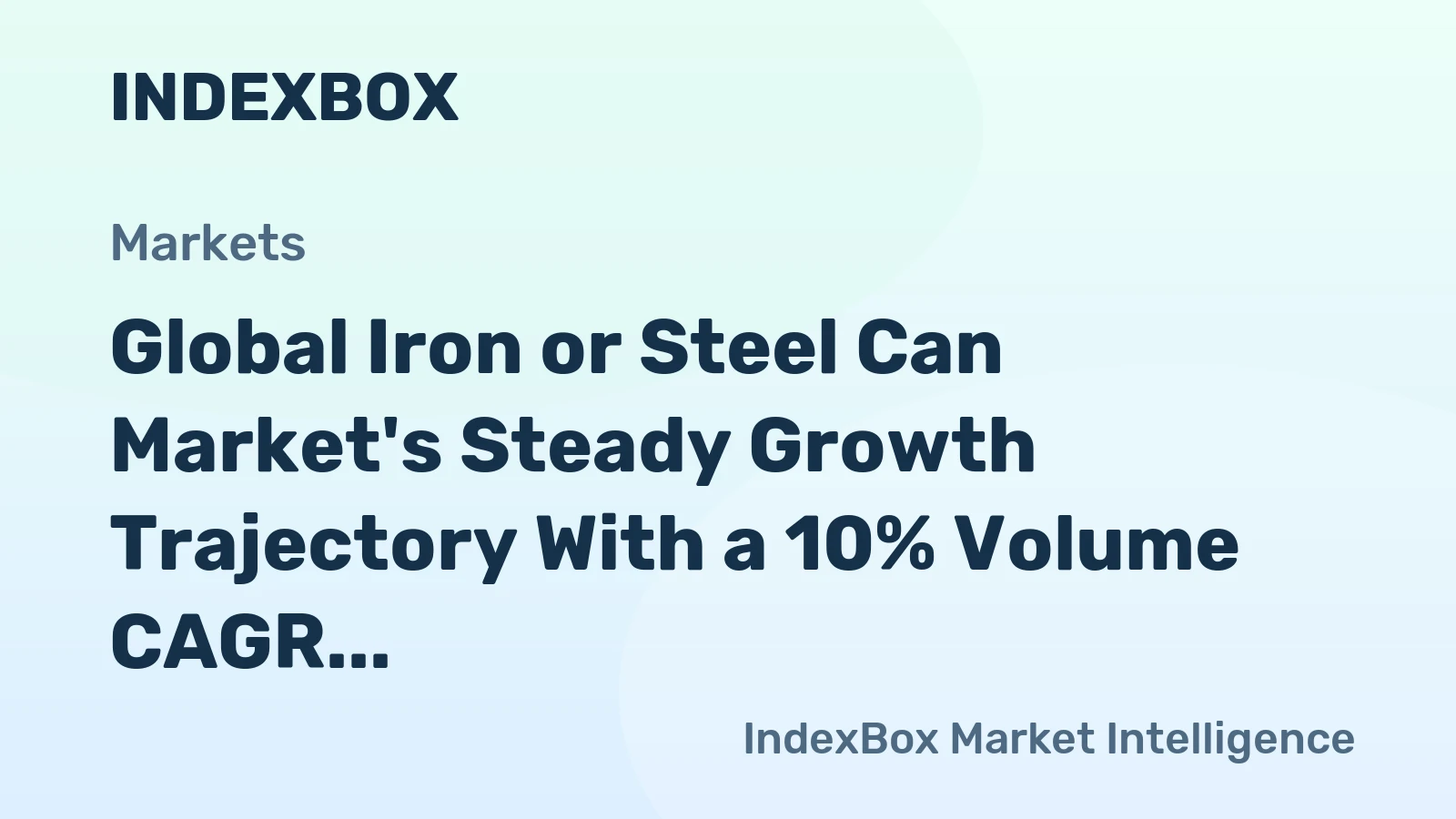 Global Iron or Steel Can Market's Steady Growth Trajectory With a 10% Volume CAGR Through 2035