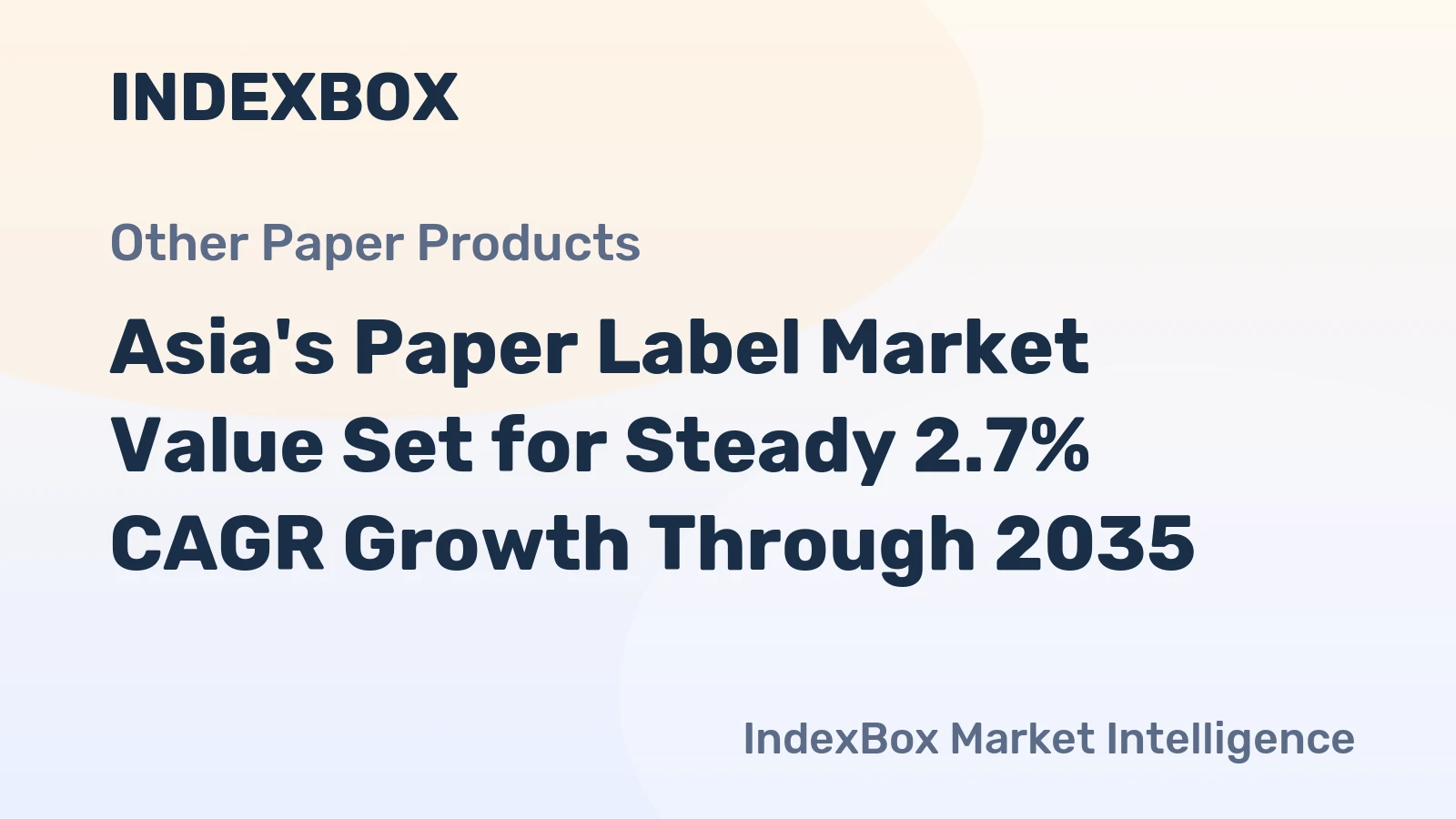 Asia's Paper Label Market Value Set for Steady 2.7% CAGR Growth Through 2035