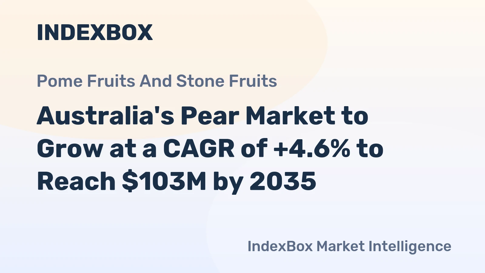 Australia's Pear Market to Grow at a CAGR of +4.6% to Reach $103M by 2035