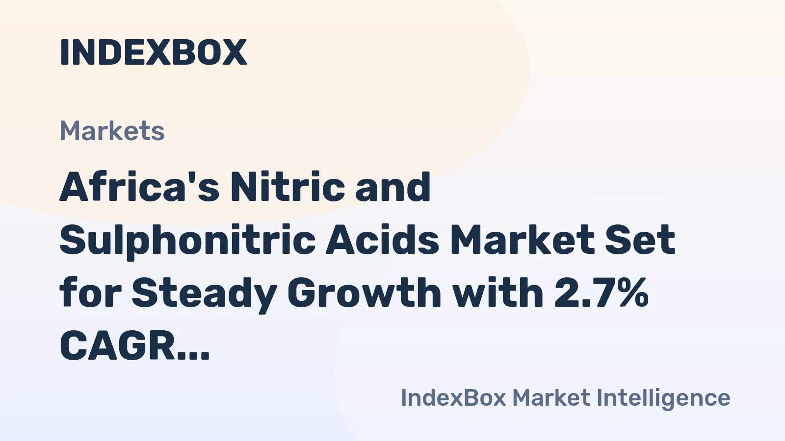 Africa's Nitric and Sulphonitric Acids Market Set for Steady Growth with 2.7% CAGR in Value