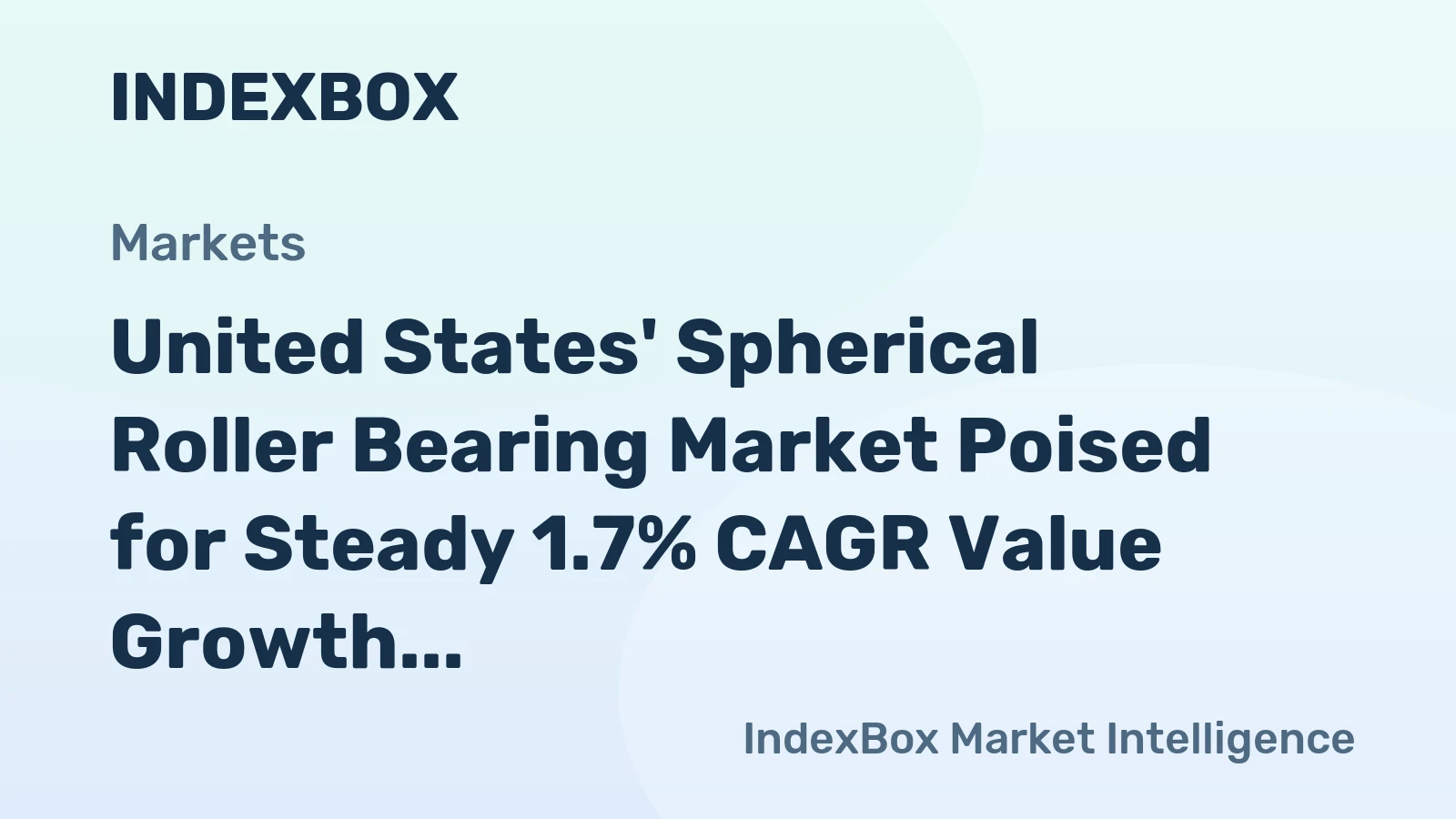 United States' Spherical Roller Bearing Market Poised for Steady 1.7% CAGR Value Growth Through 2035
