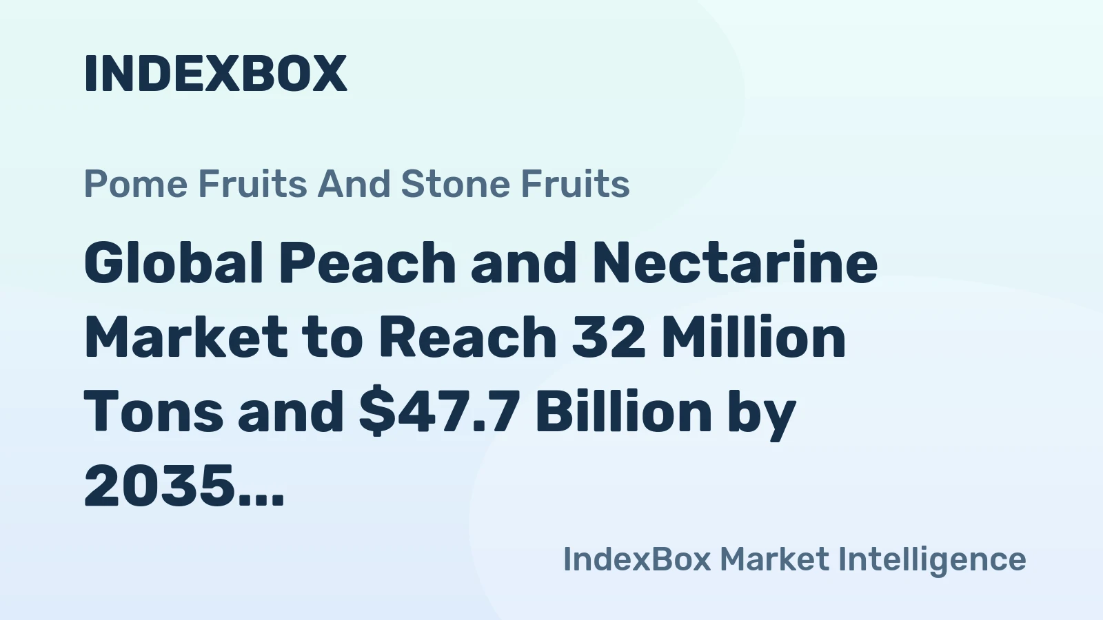 Global Peach and Nectarine Market to Reach 32 Million Tons and $47.7 Billion by 2035