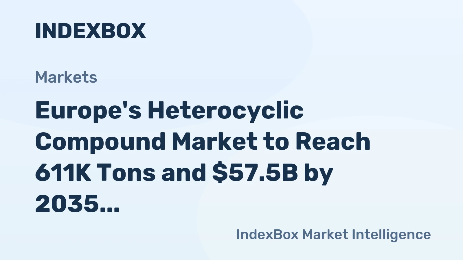 Europe's Heterocyclic Compound Market to Reach 611K Tons and $57.5B by 2035