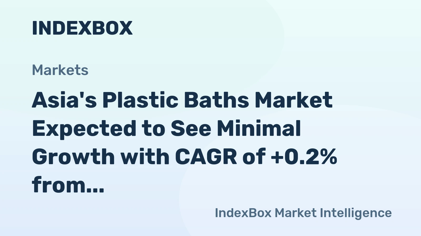 Asia's Plastic Baths Market Expected to See Minimal Growth with CAGR of +0.2% from 2024 to 2035