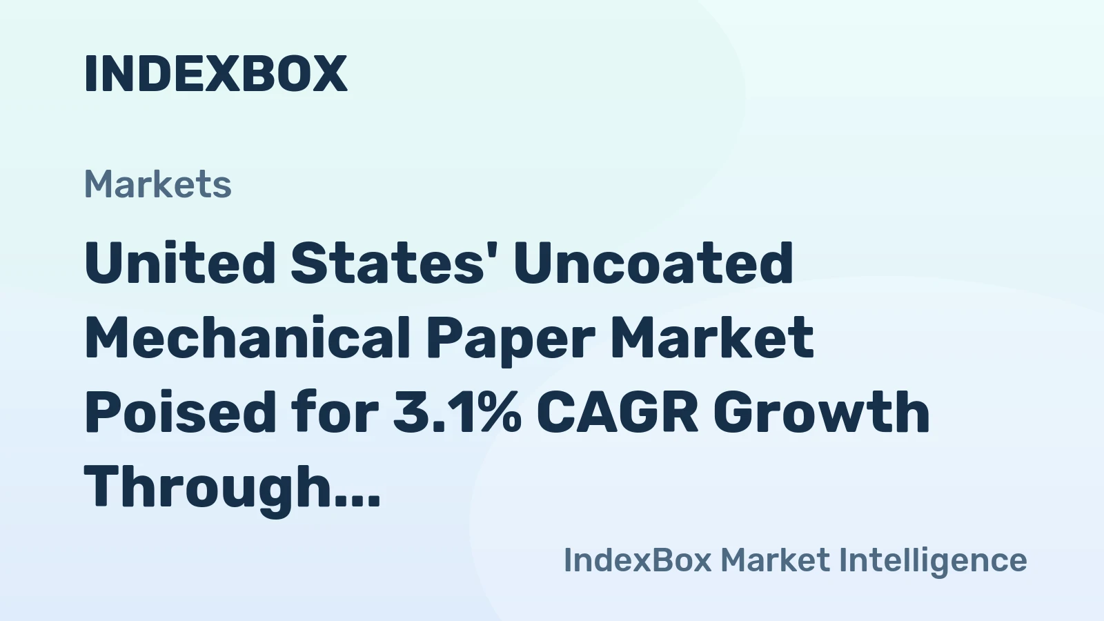 United States' Uncoated Mechanical Paper Market Poised for 3.1% CAGR Growth Through 2035