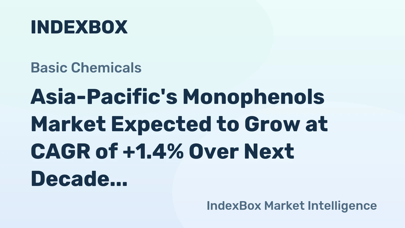Asia-Pacific's Monophenols Market Expected to Grow at CAGR of +1.4% Over Next Decade