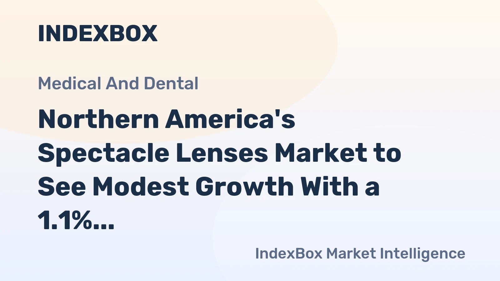 Northern America's Spectacle Lenses Market to See Modest Growth With a 1.1% CAGR in Value Through 2035