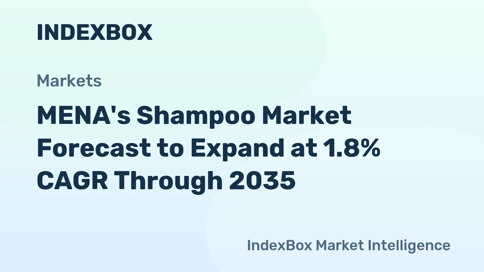 MENA's Shampoo Market Forecast to Expand at 1.8% CAGR Through 2035