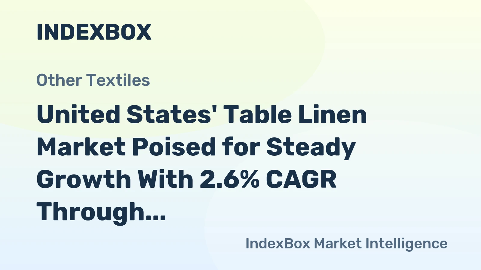 United States' Table Linen Market Poised for Steady Growth With 2.6% CAGR Through 2035