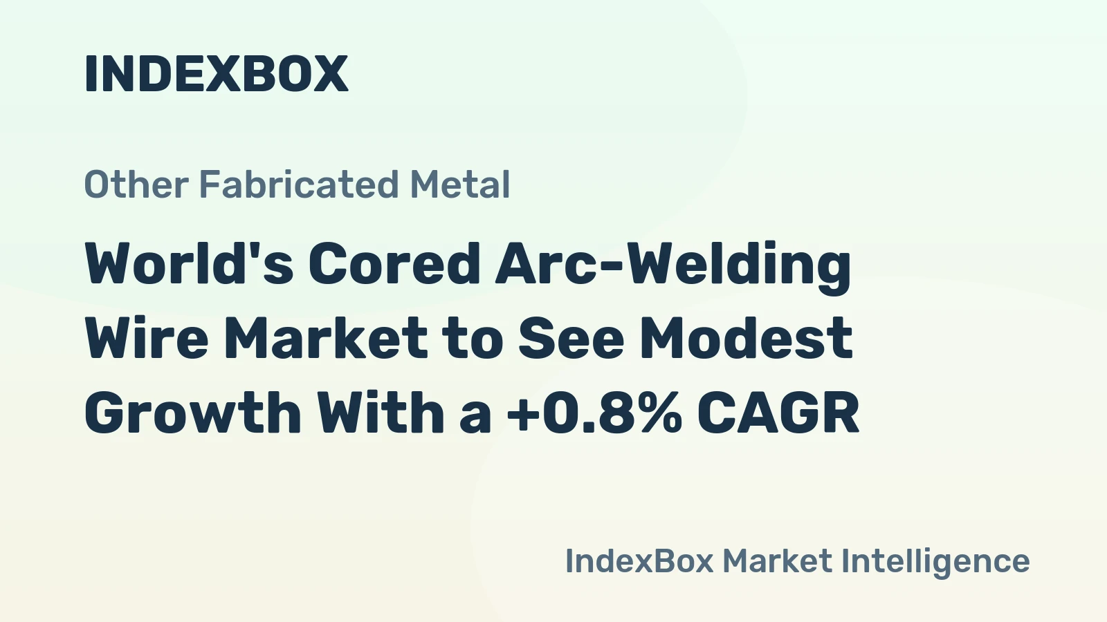 World's Cored Arc-Welding Wire Market to See Modest Growth With a +0.8% CAGR