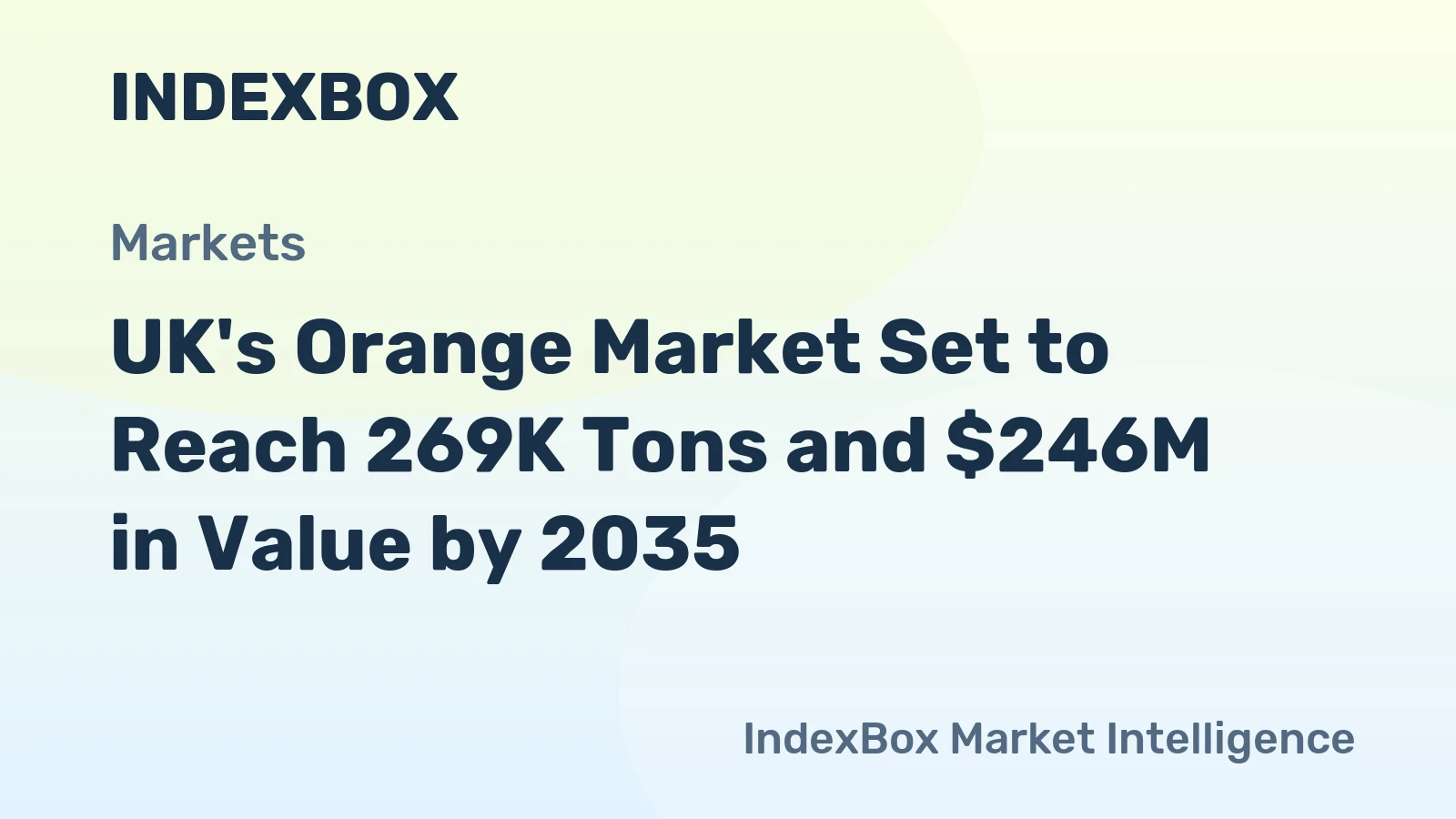 UK's Orange Market Set to Reach 269K Tons and $246M in Value by 2035