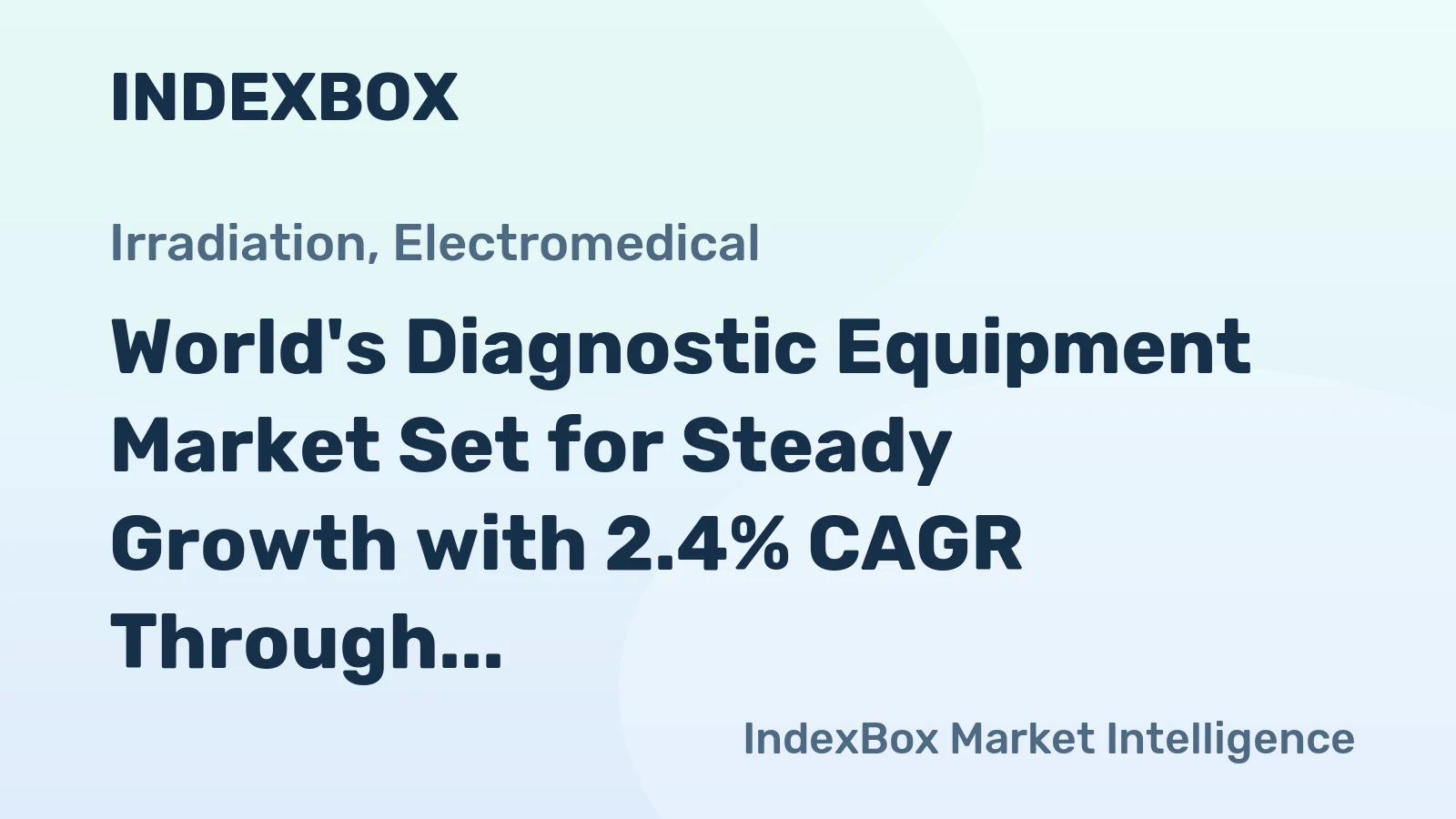 World's Diagnostic Equipment Market Set for Steady Growth with 2.4% CAGR Through 2035