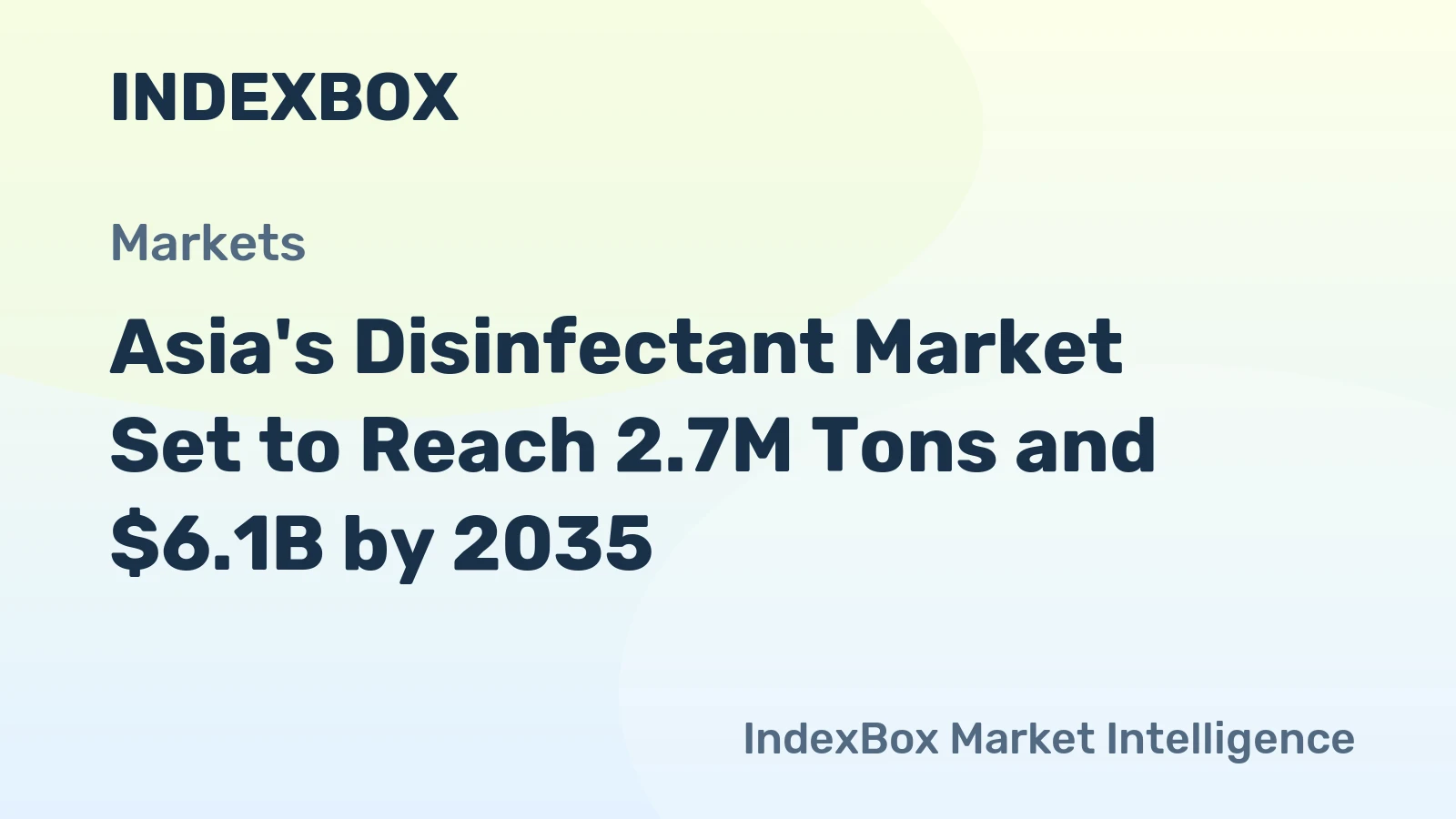 Asia's Disinfectant Market Set to Reach 2.7M Tons and $6.1B by 2035