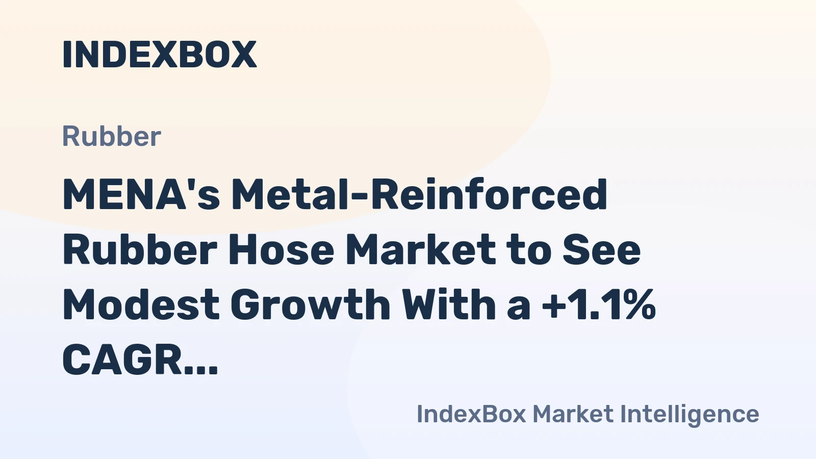 MENA's Metal-Reinforced Rubber Hose Market to See Modest Growth With a +1.1% CAGR Through 2035