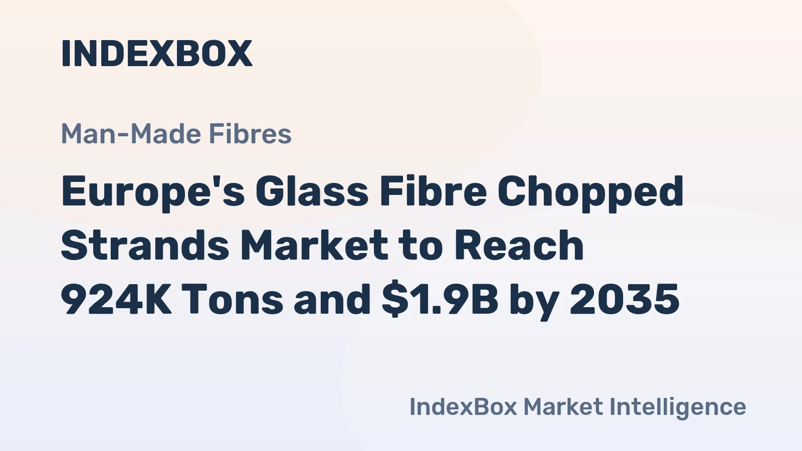 Europe's Glass Fibre Chopped Strands Market to Reach 924K Tons and $1.9B by 2035