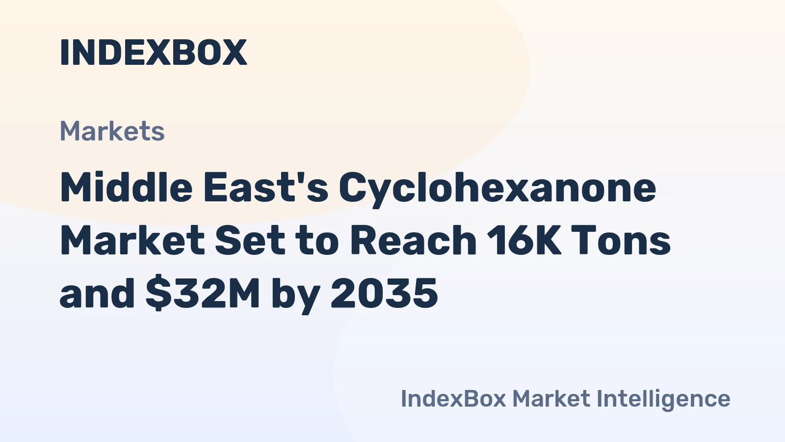Middle East's Cyclohexanone Market Set to Reach 16K Tons and $32M by 2035