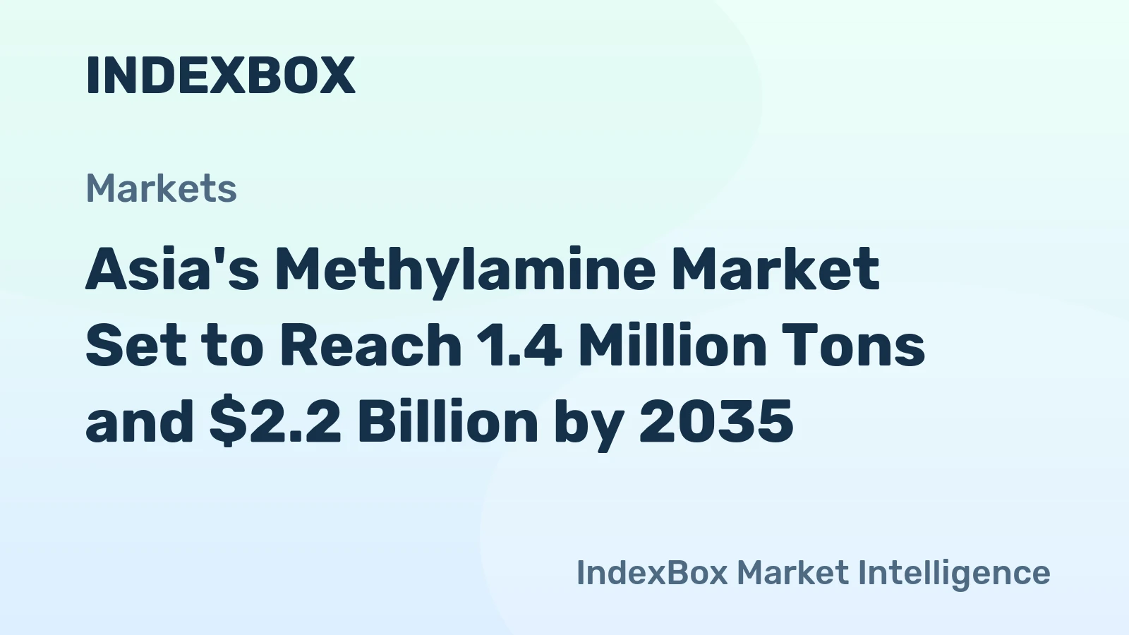 Asia's Methylamine Market Set to Reach 1.4 Million Tons and $2.2 Billion by 2035