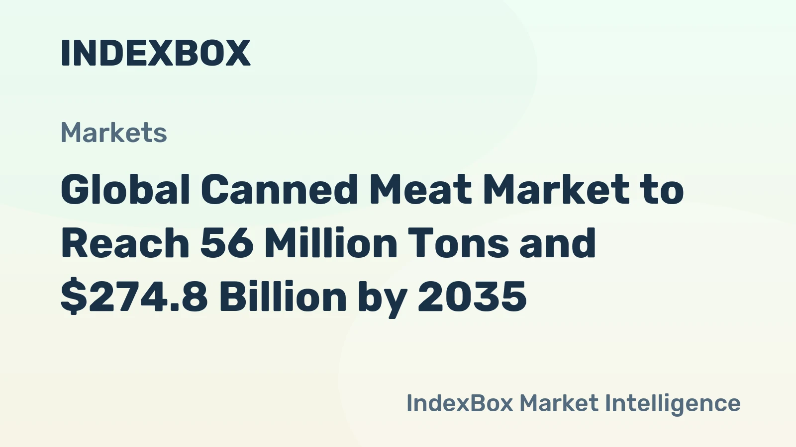 Global Canned Meat Market to Reach 56 Million Tons and $274.8 Billion by 2035