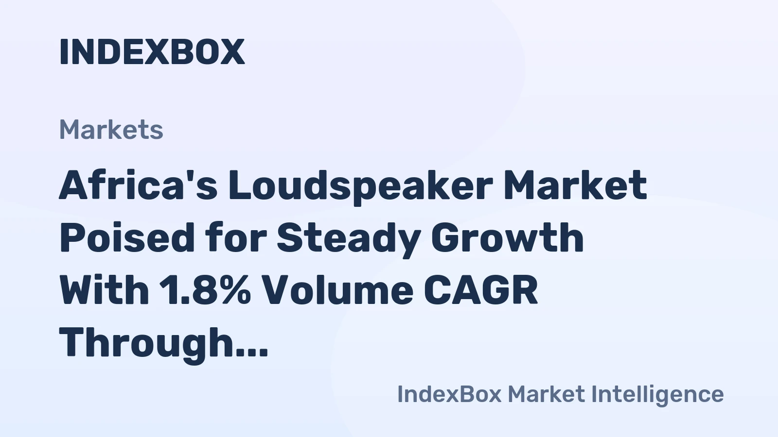 Africa's Loudspeaker Market Poised for Steady Growth With 1.8% Volume CAGR Through 2035