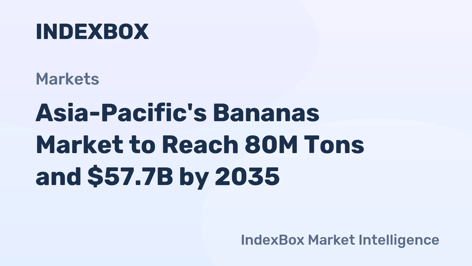 Asia-Pacific's Bananas Market to Reach 80M Tons and $57.7B by 2035