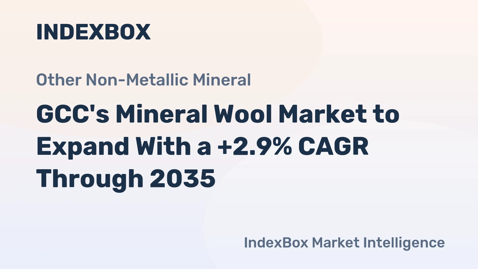 GCC's Mineral Wool Market to Expand With a +2.9% CAGR Through 2035