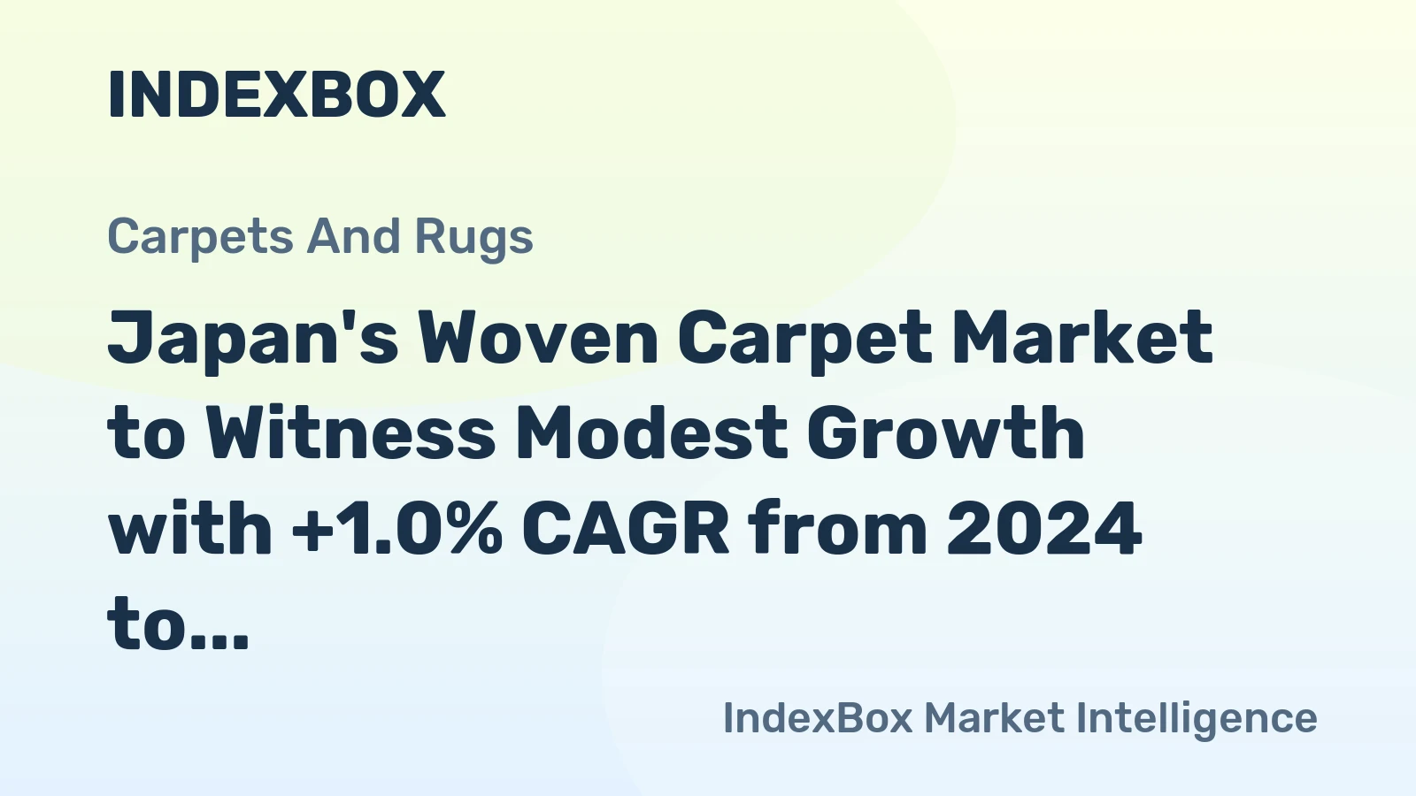 Japan's Woven Carpet Market to Witness Modest Growth with +1.0% CAGR from 2024 to 2035
