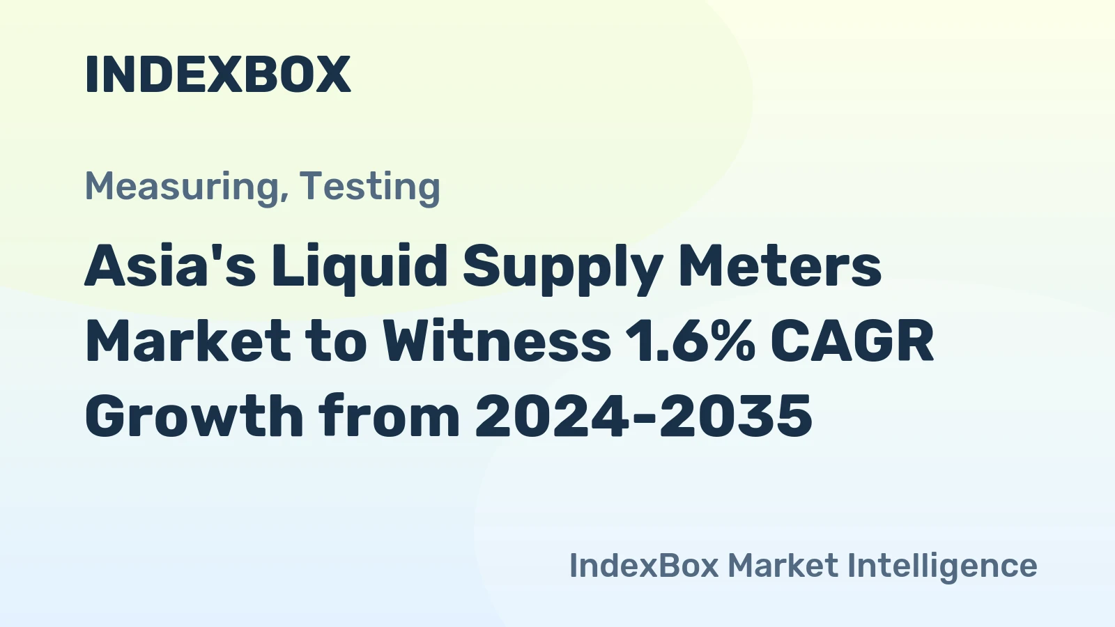 Asia's Liquid Supply Meters Market to Witness 1.6% CAGR Growth from 2024-2035