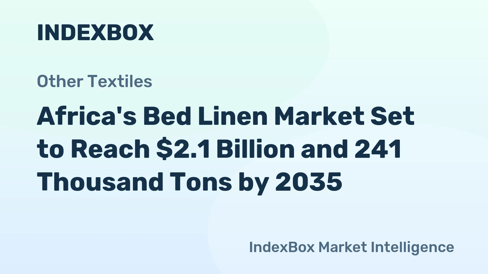 Africa's Bed Linen Market Set to Reach $2.1 Billion and 241 Thousand Tons by 2035