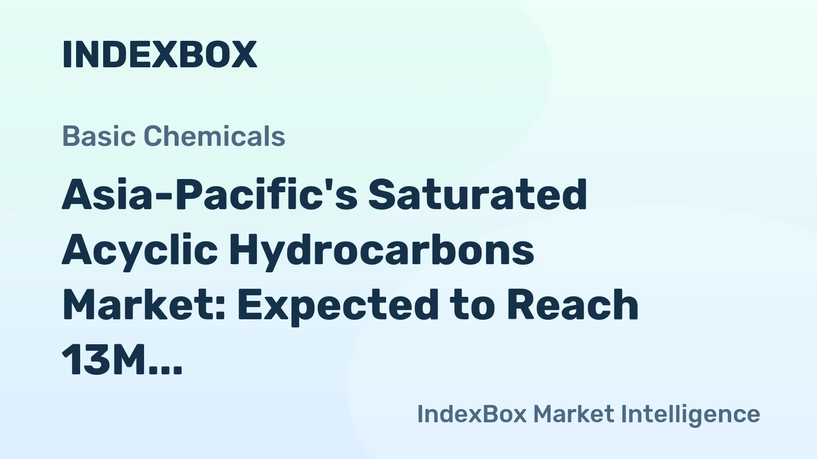 Asia-Pacific's Saturated Acyclic Hydrocarbons Market: Expected to Reach 13M tons and $11.4B by 2035