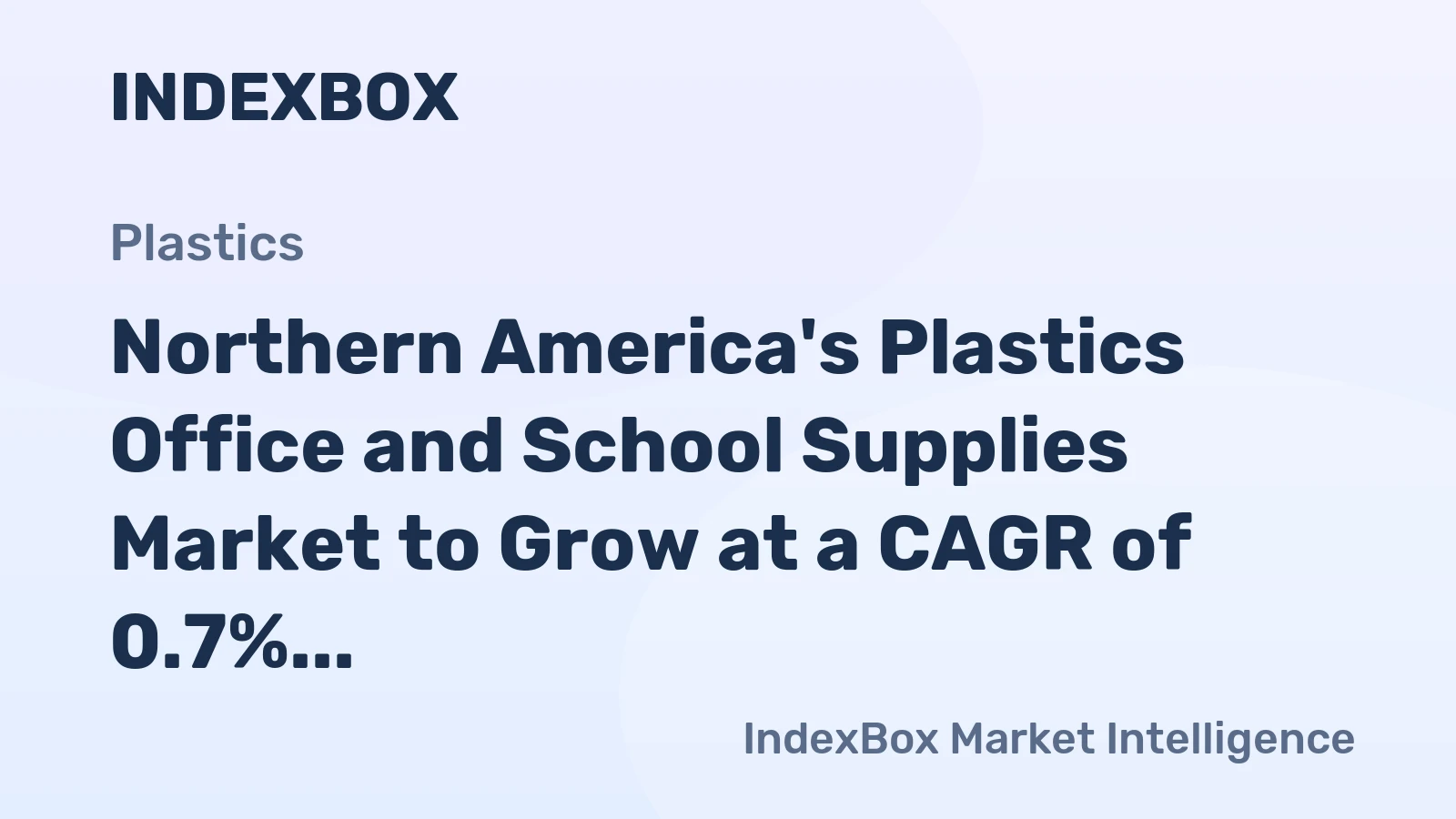 Northern America's Plastics Office and School Supplies Market to Grow at a CAGR of 0.7% from 2024 to 2035