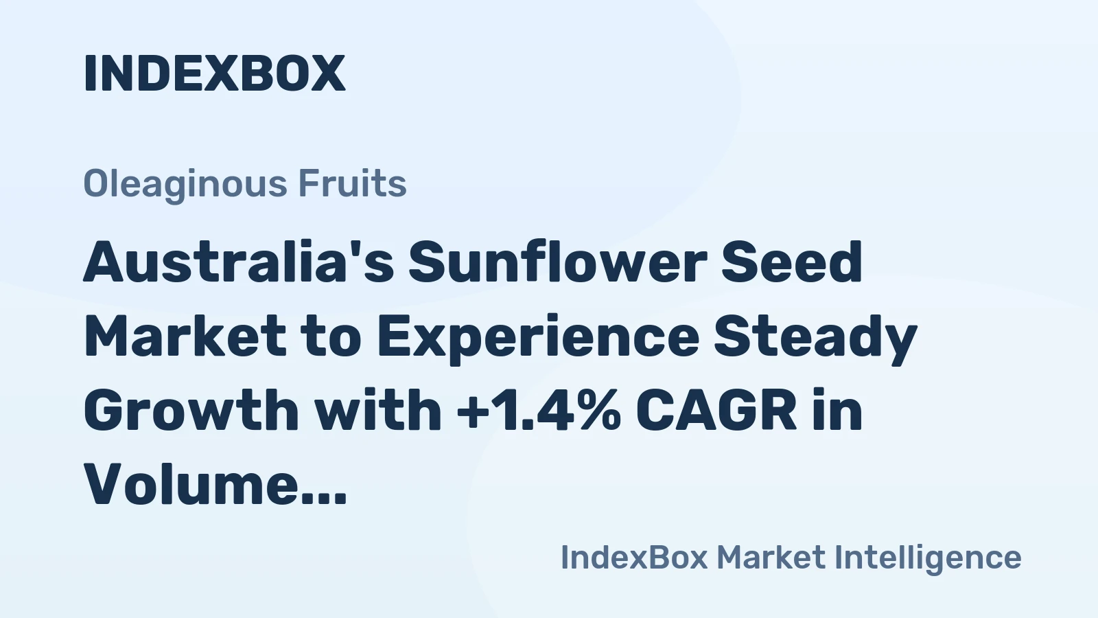 Australia's Sunflower Seed Market to Experience Steady Growth with +1.4% CAGR in Volume and +2.9% CAGR in Value from 2024 to 2035