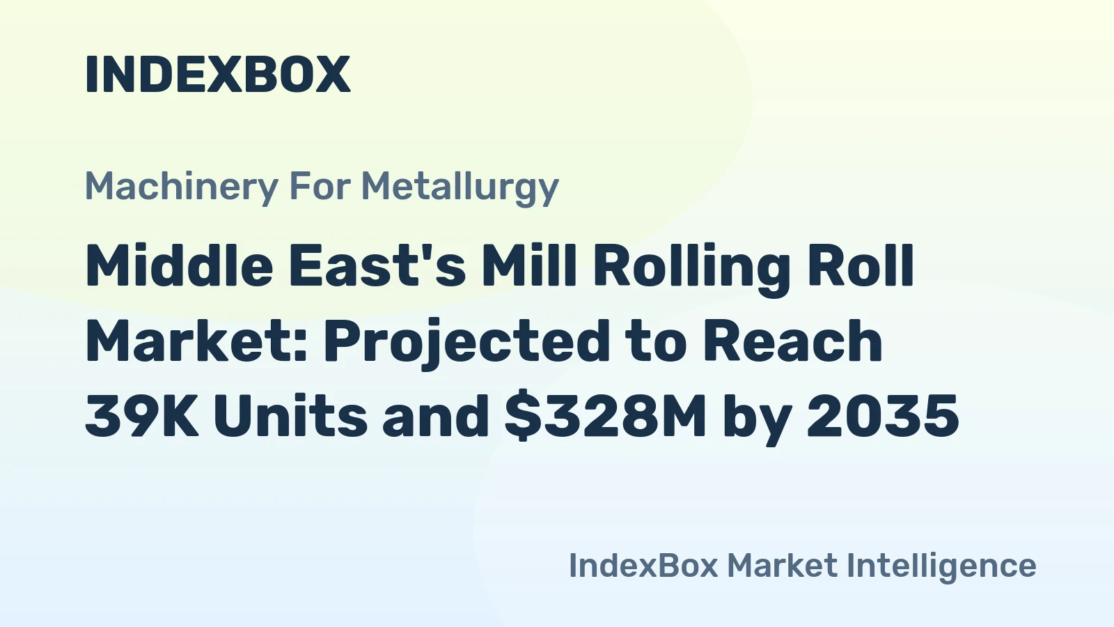 Middle East's Mill Rolling Roll Market: Projected to Reach 39K Units and $328M by 2035