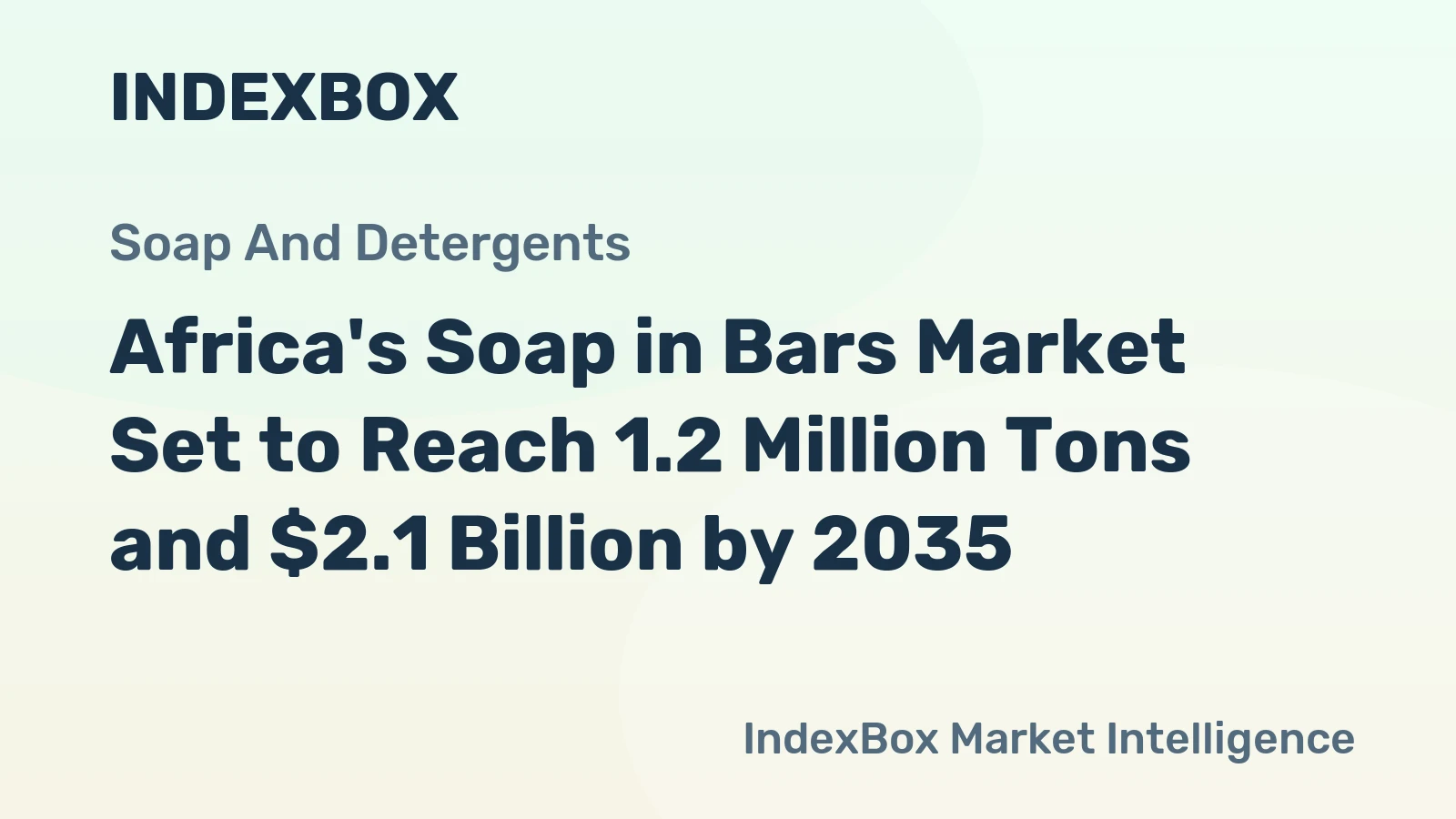 Africa's Soap in Bars Market Set to Reach 1.2 Million Tons and $2.1 Billion by 2035