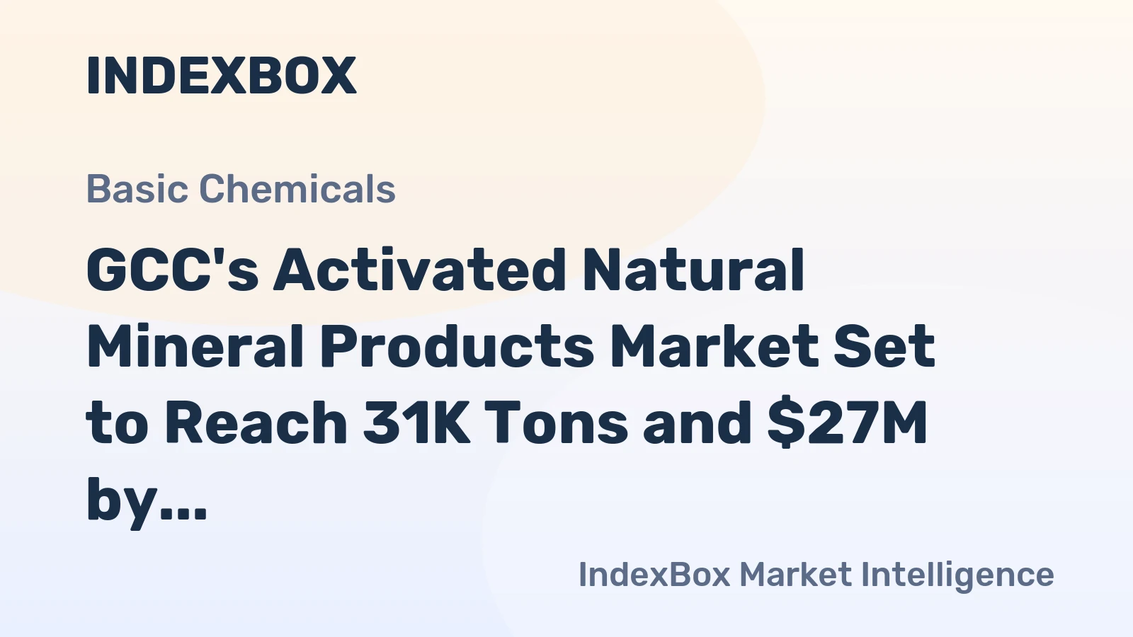GCC's Activated Natural Mineral Products Market Set to Reach 31K Tons and $27M by 2035