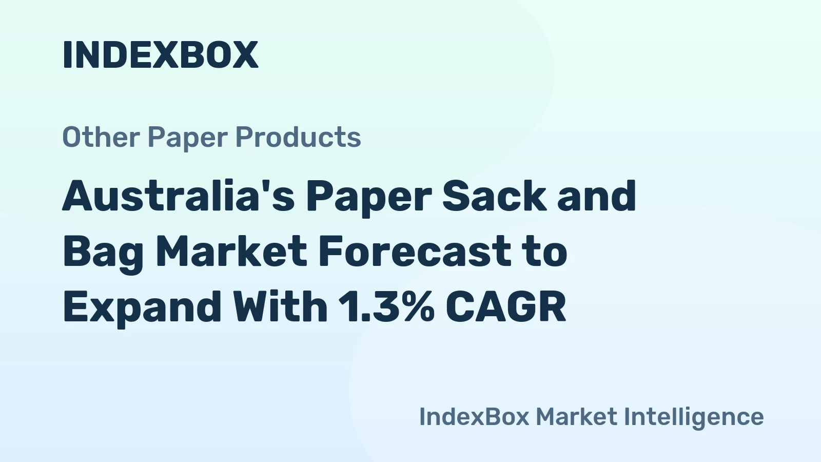 Australia's Paper Sack and Bag Market Forecast to Expand With 1.3% CAGR