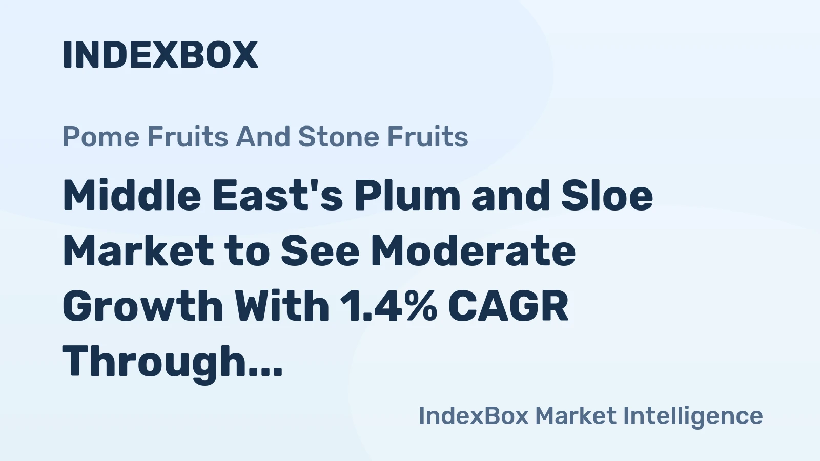 Middle East's Plum and Sloe Market to See Moderate Growth With 1.4% CAGR Through 2035