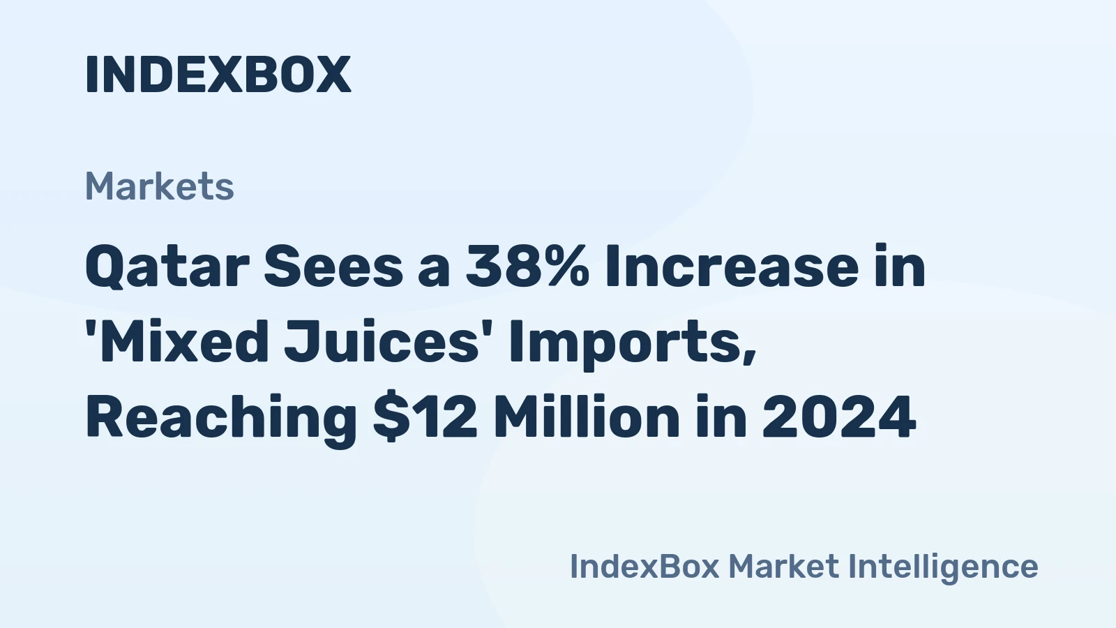 Qatar Sees a 38% Increase in 'Mixed Juices' Imports, Reaching $12 Million in 2024
