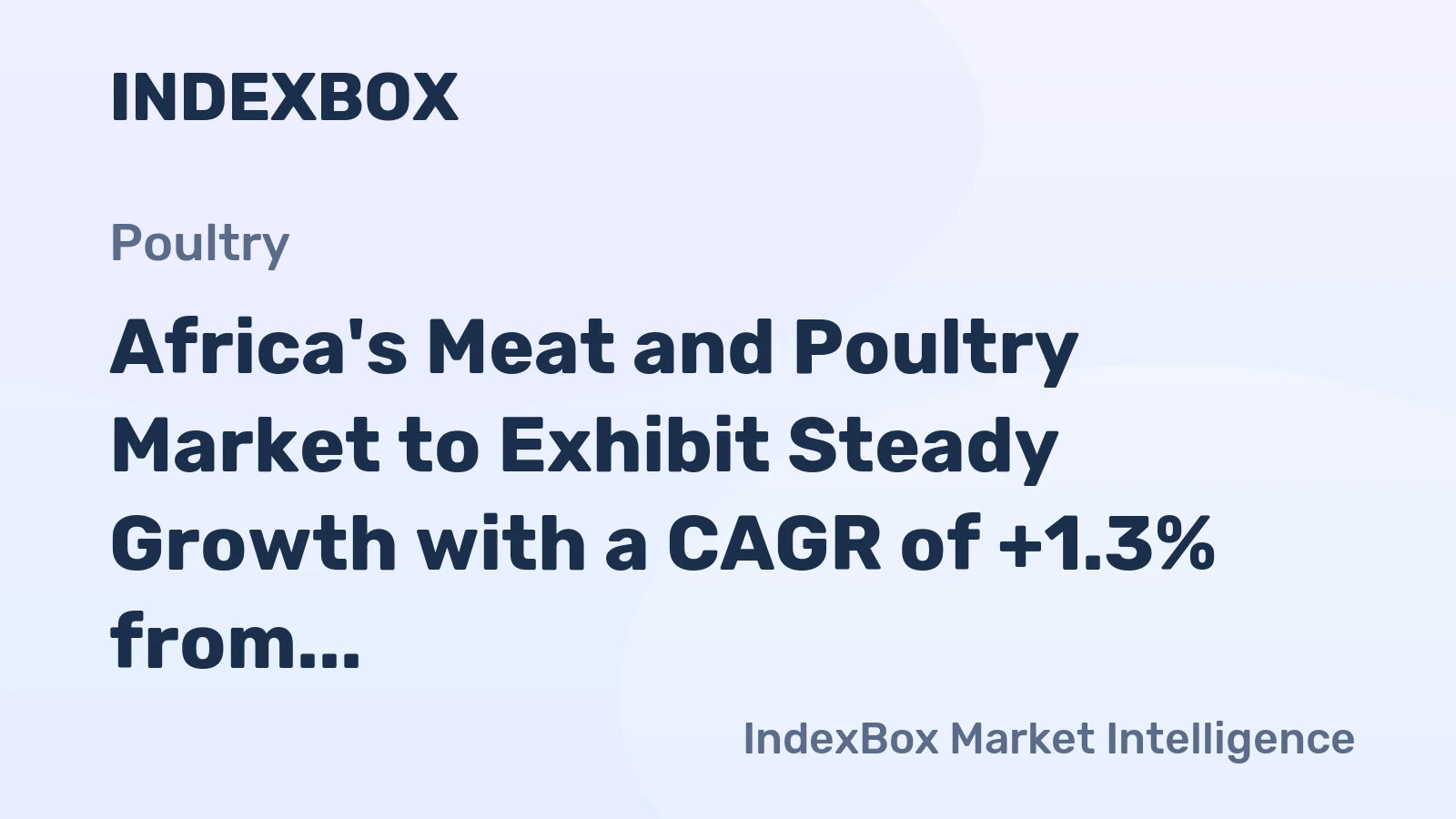 Africa's Meat and Poultry Market to Exhibit Steady Growth with a CAGR of +1.3% from 2024 to 2035