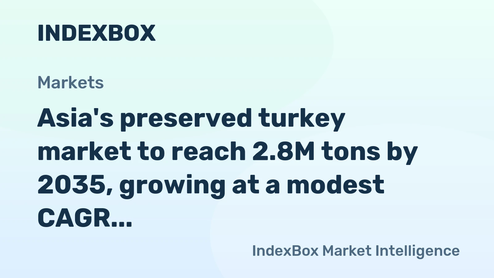 Asia's preserved turkey market to reach 2.8M tons by 2035, growing at a modest CAGR of +0.3%.