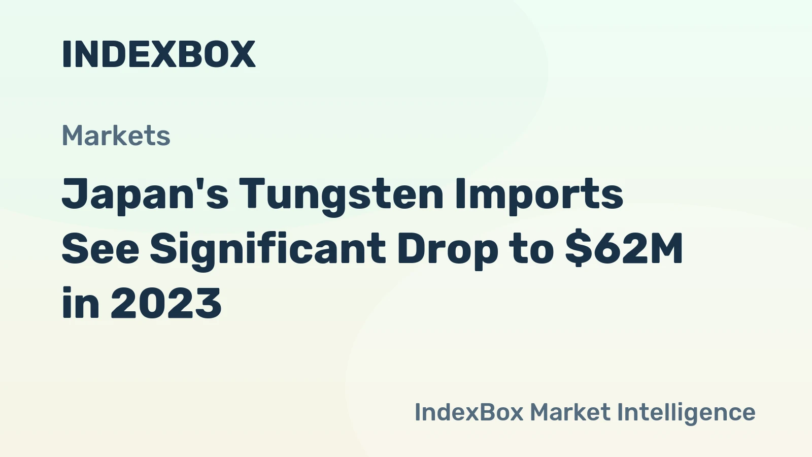 Japan's Tungsten Imports See Significant Drop to $62M in 2023